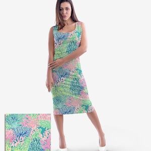 Preppy Mermaid Coral Digital Paper, 10 Seamless Preppy Tropical ...