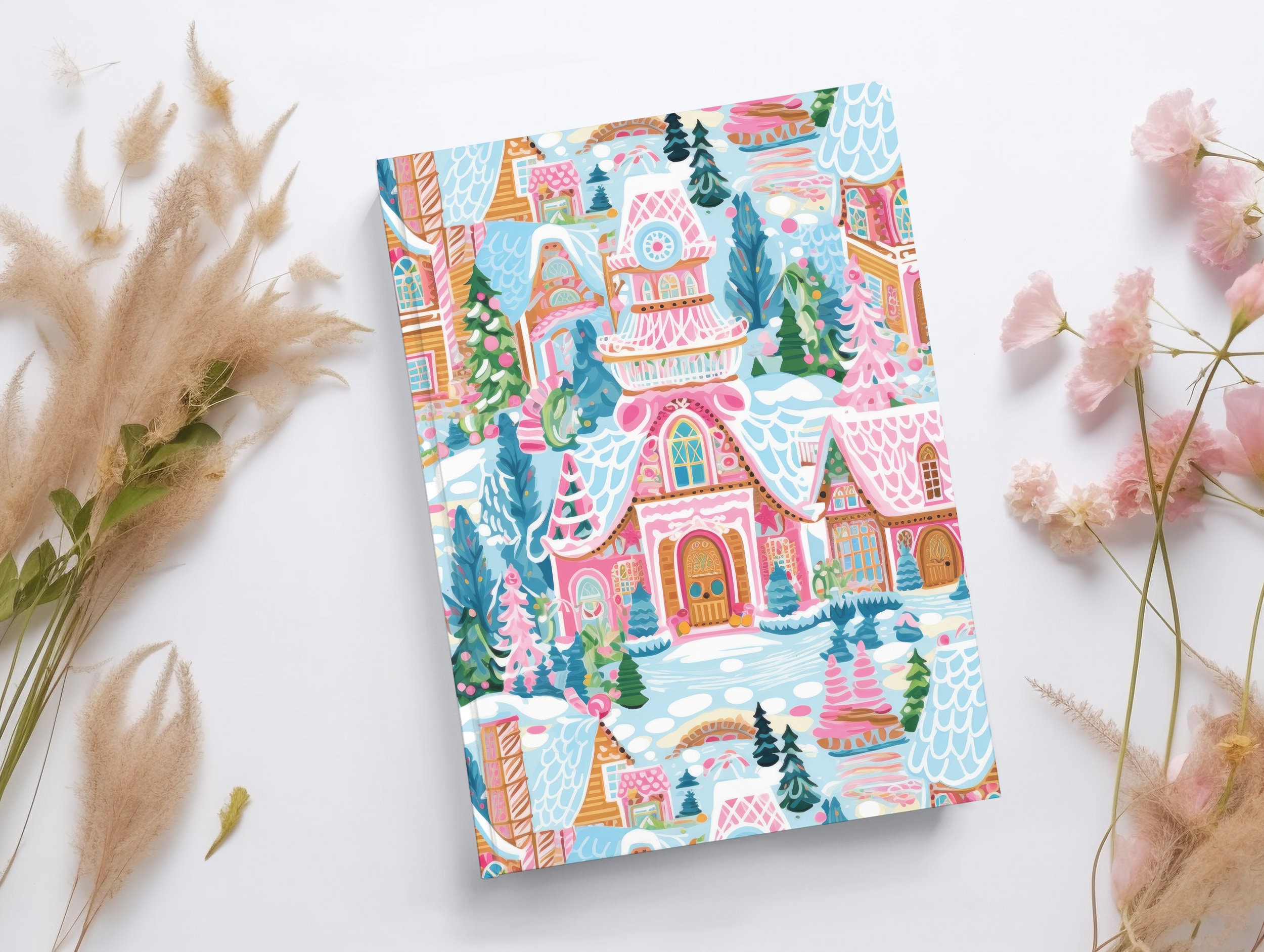 Preppy Gingerbread House Digital Paper 1 Seamless Pattern for - Etsy