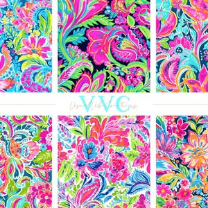 Preppy Inspired Paisley Pack #4 Digital Paper, 10 Seamless Patterns for ...