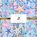 Preppy Blue & White Coral Digital Paper, 10 Seamless Tropical Patterns ...