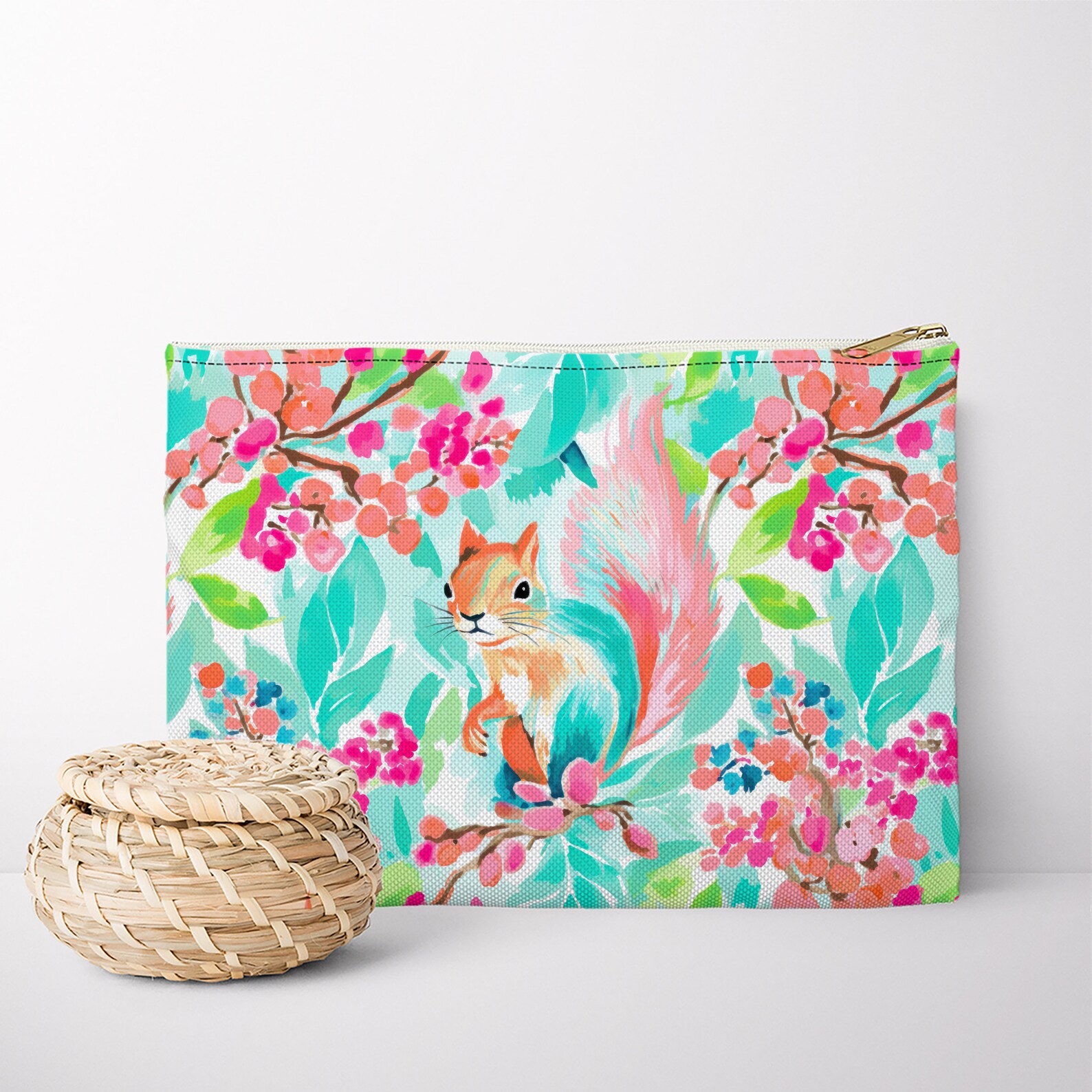 Preppy Squirrel Digital Paper, 1 Seamless Pattern for Printable ...