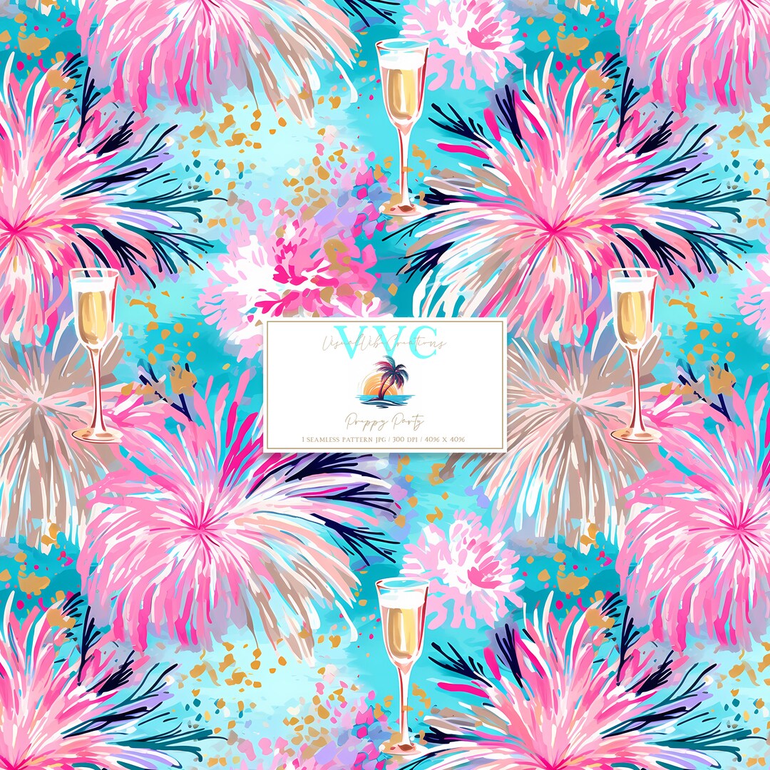 Preppy Party Digital Paper, 1 Seamless Pattern for Scrapbook Paper ...