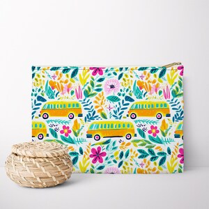 Preppy School Bus Digital Paper, 1 Seamless Pattern for Scrapbook Paper ...