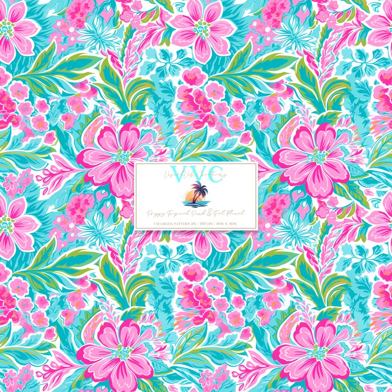 Preppy Floral Wallpaper - Etsy