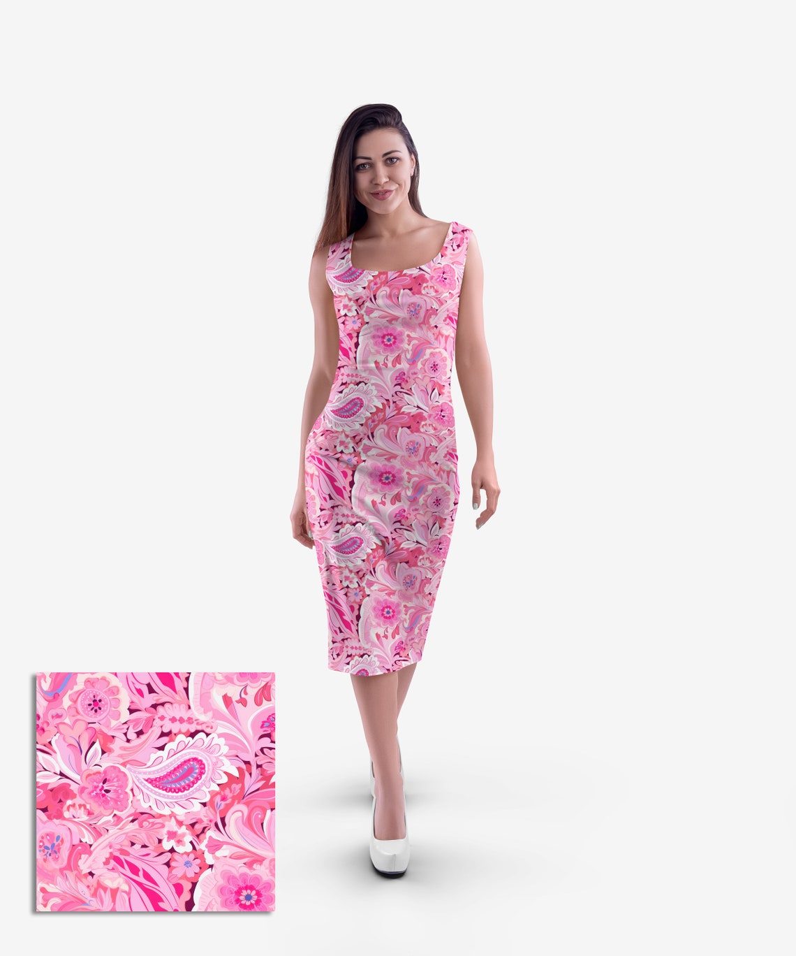 Preppy Inspired Pink Paisley Digital Paper, 10 Seamless Patterns for ...