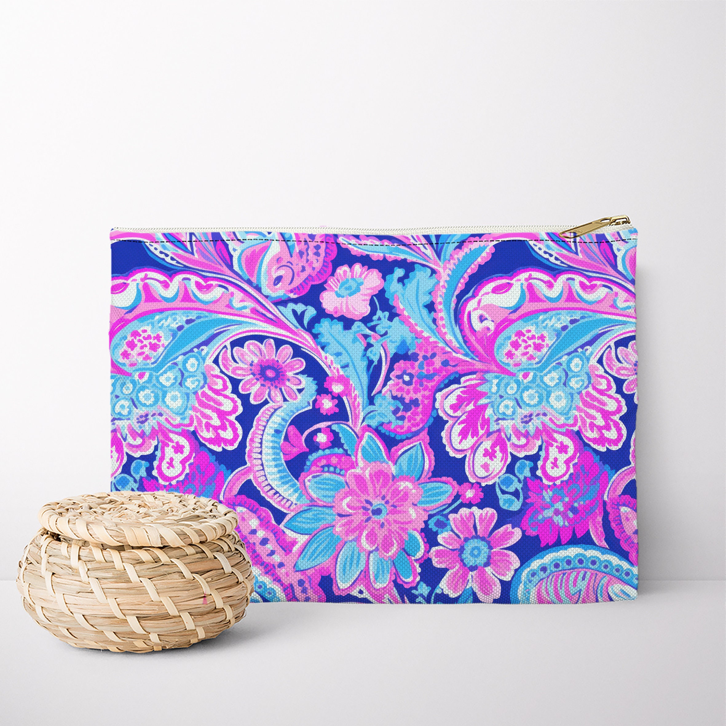 Preppy Inspired Paisley Pack #5 Digital Paper, 10 Seamless Patterns for ...