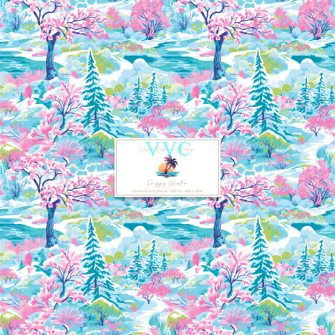 Preppy Winter Digital Paper, 1 Seamless Pattern for Scrapbook Paper ...