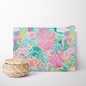 Preppy Beach Coral Digital Paper, 1 Seamless Tropical Pattern for ...