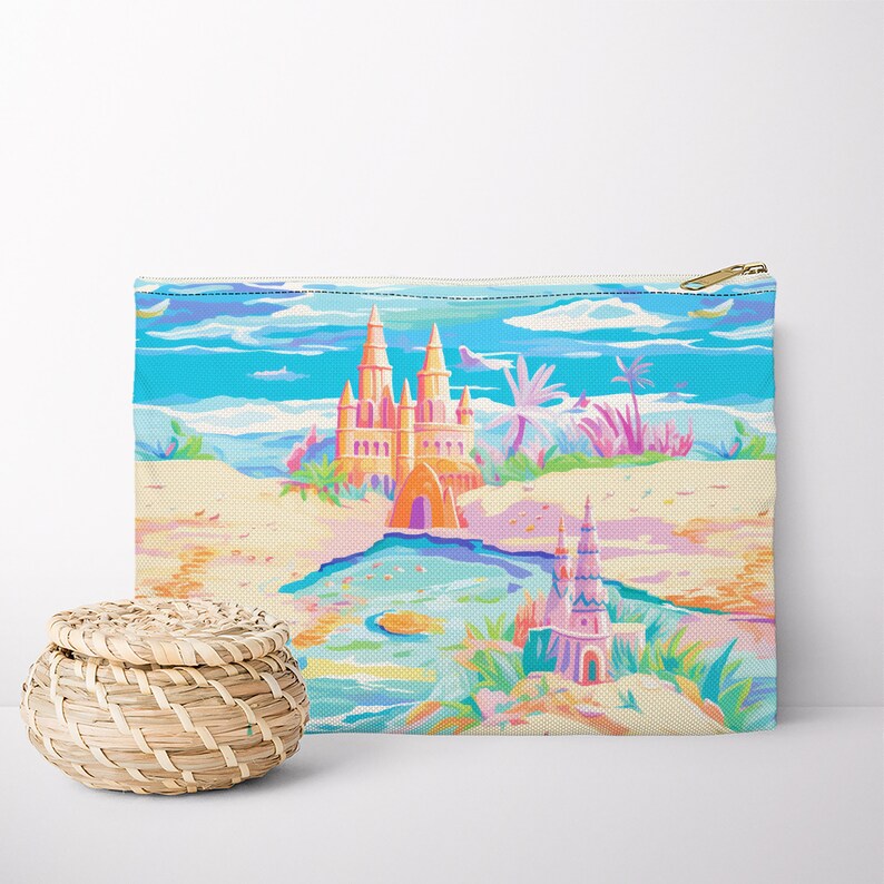 Preppy Sand Castles Digital Paper, 10 Seamless Patterns for Printable ...