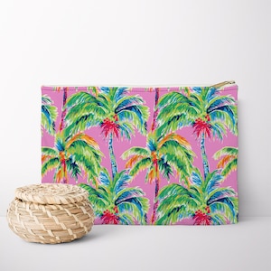 Preppy Palm Tree Digital Paper, 1 Seamless Pattern for Scrapbook Paper ...