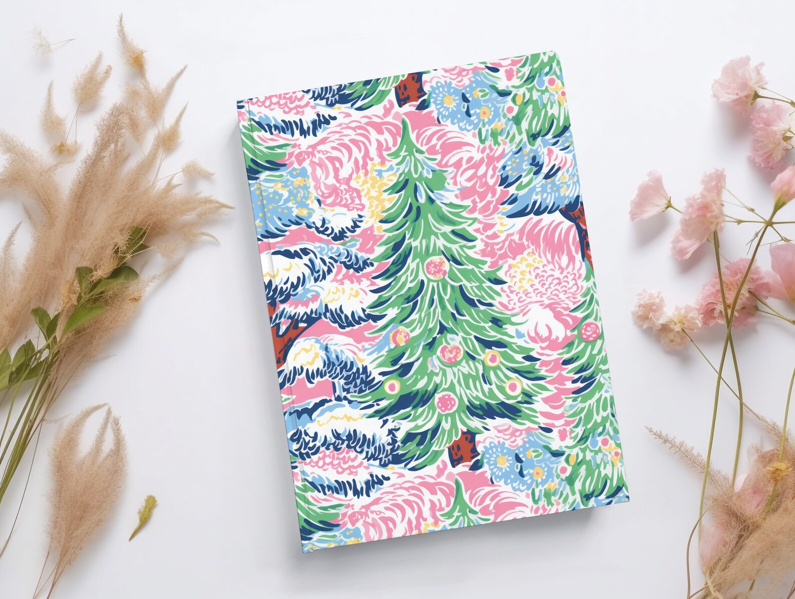 Preppy Christmas Tree Forest Digital Paper 1 Seamless Pattern - Etsy