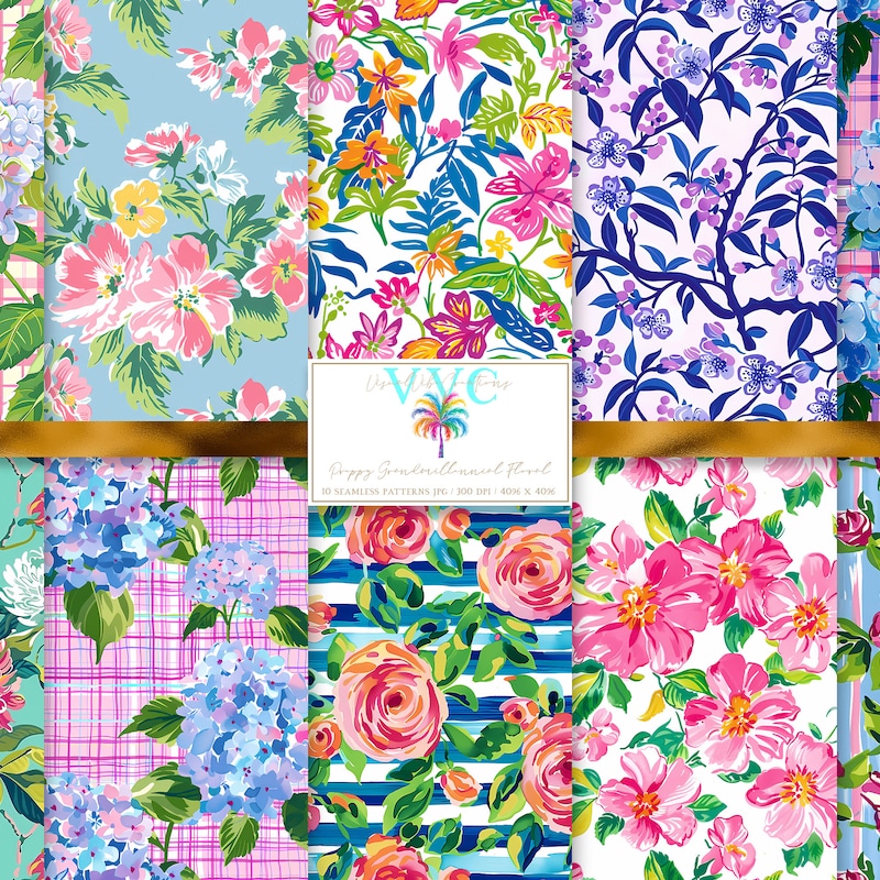 Chinoiserie Digital Paper - Etsy