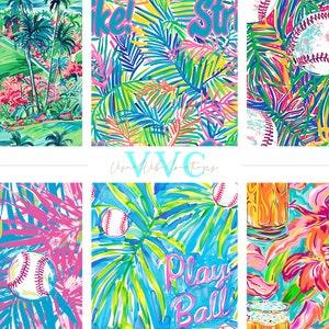 Preppy Baseball Digital Paper, 10 Seamless Patterns for Printable ...