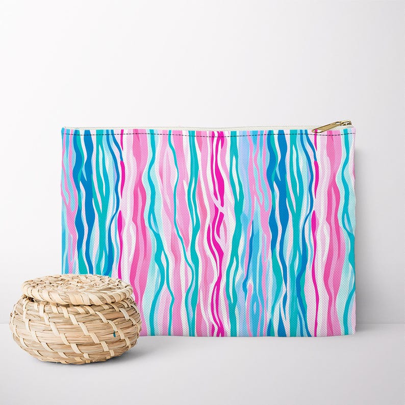 Preppy Wavy Lines Digital Paper, 10 Seamless Patterns for Printable ...