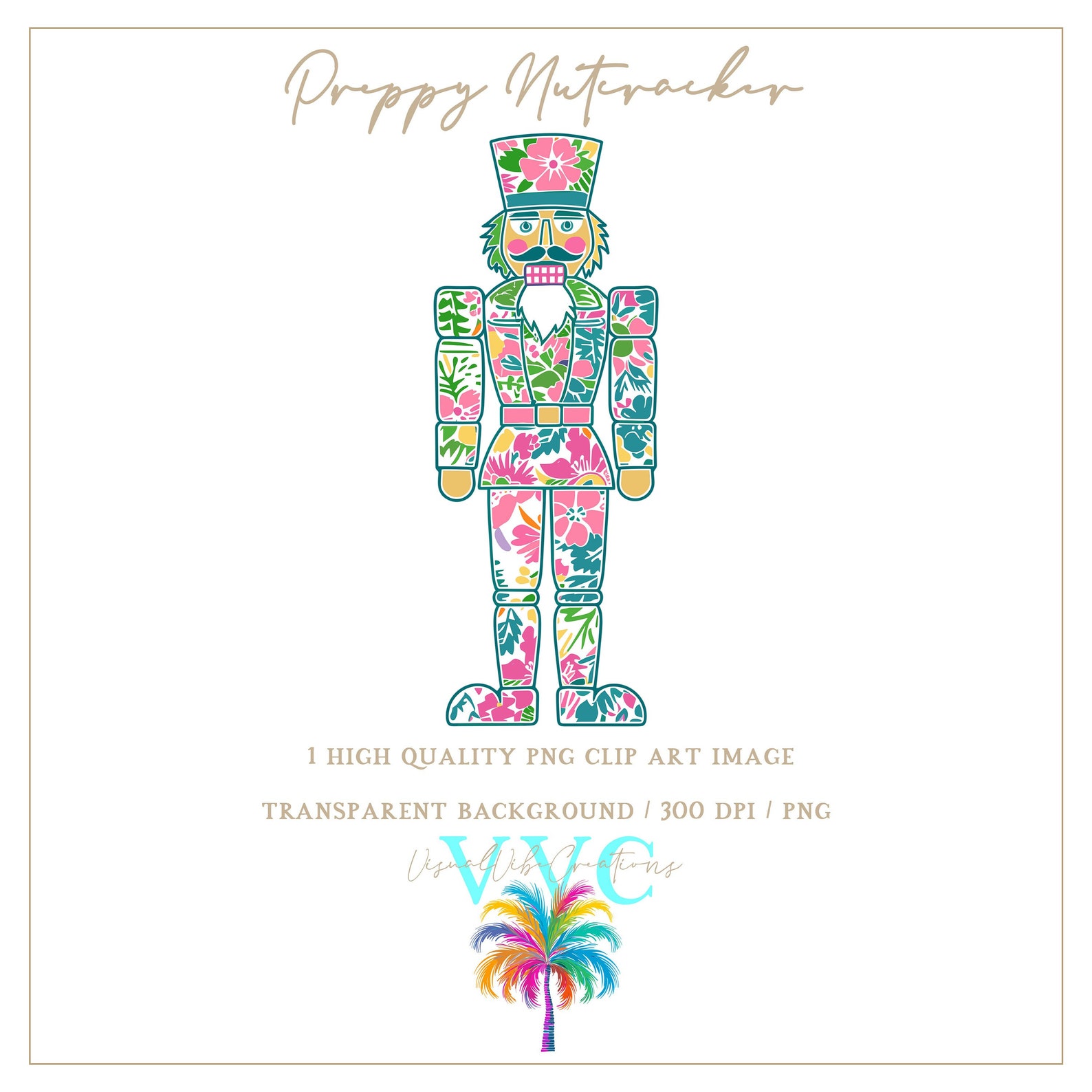 Preppy Nutcracker Clip Art - Transparent Background in PNG, Vibrant ...