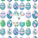 Preppy Easter Eggs Digital Paper, 1 Seamless Pattern for Printable ...