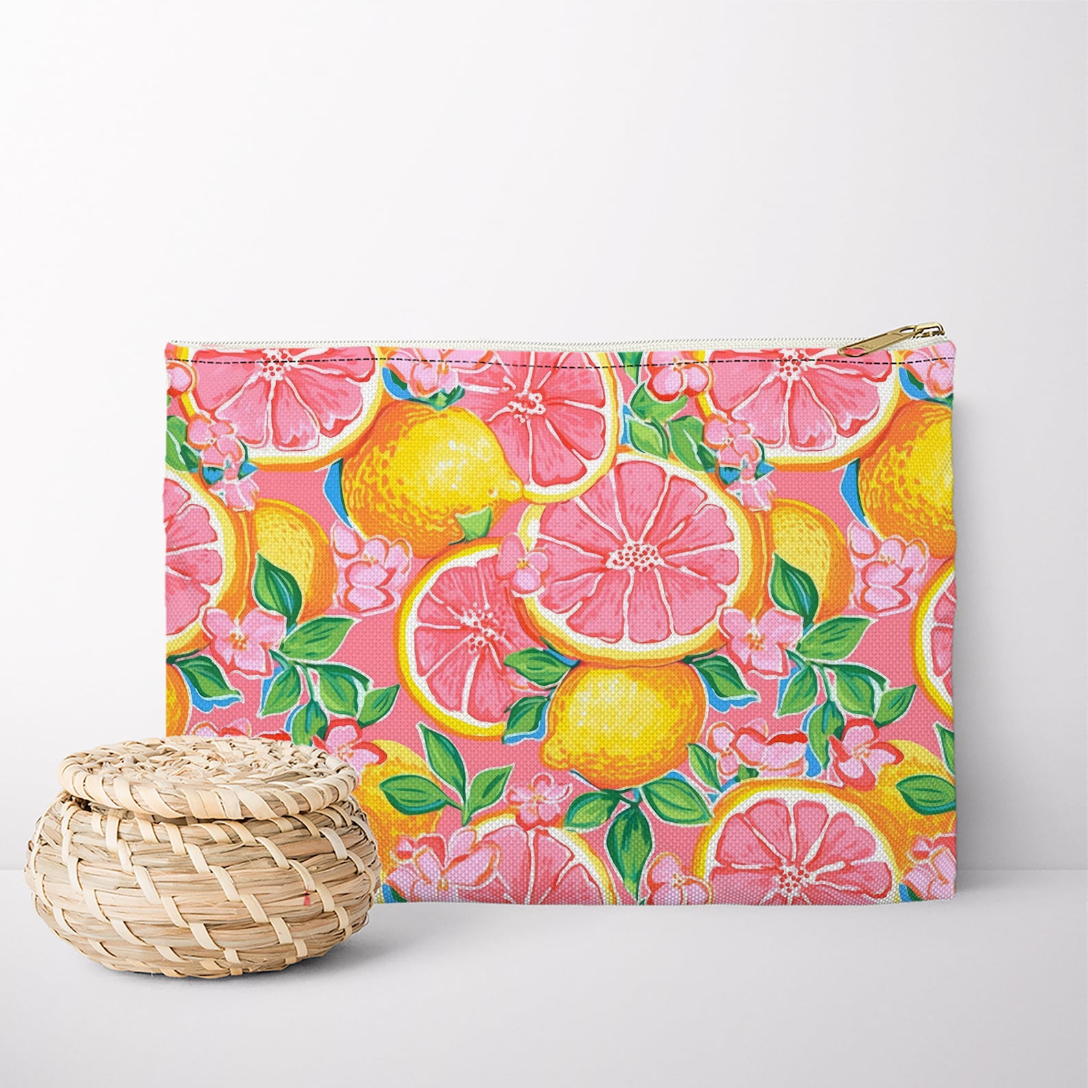 Preppy Summer Citrus Digital Paper, 10 Seamless Patterns for Printable ...
