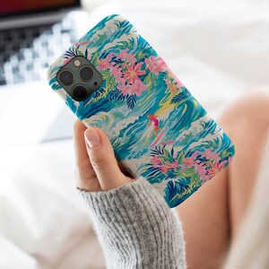 Preppy Surfer Digital Paper, 1 Seamless Tropical Pattern for Printable ...