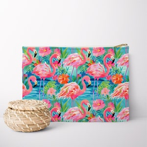 Preppy Flamingo Digital Paper, 10 Seamless Floral Patterns for ...