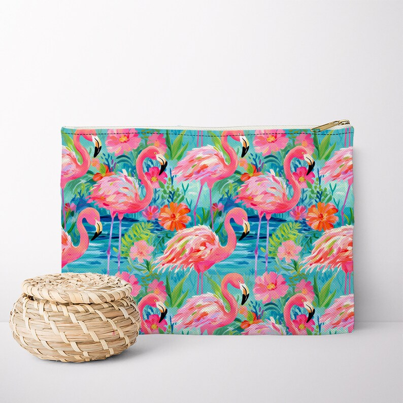 Preppy Flamingo Digital Paper 10 Seamless Floral Patterns for - Etsy