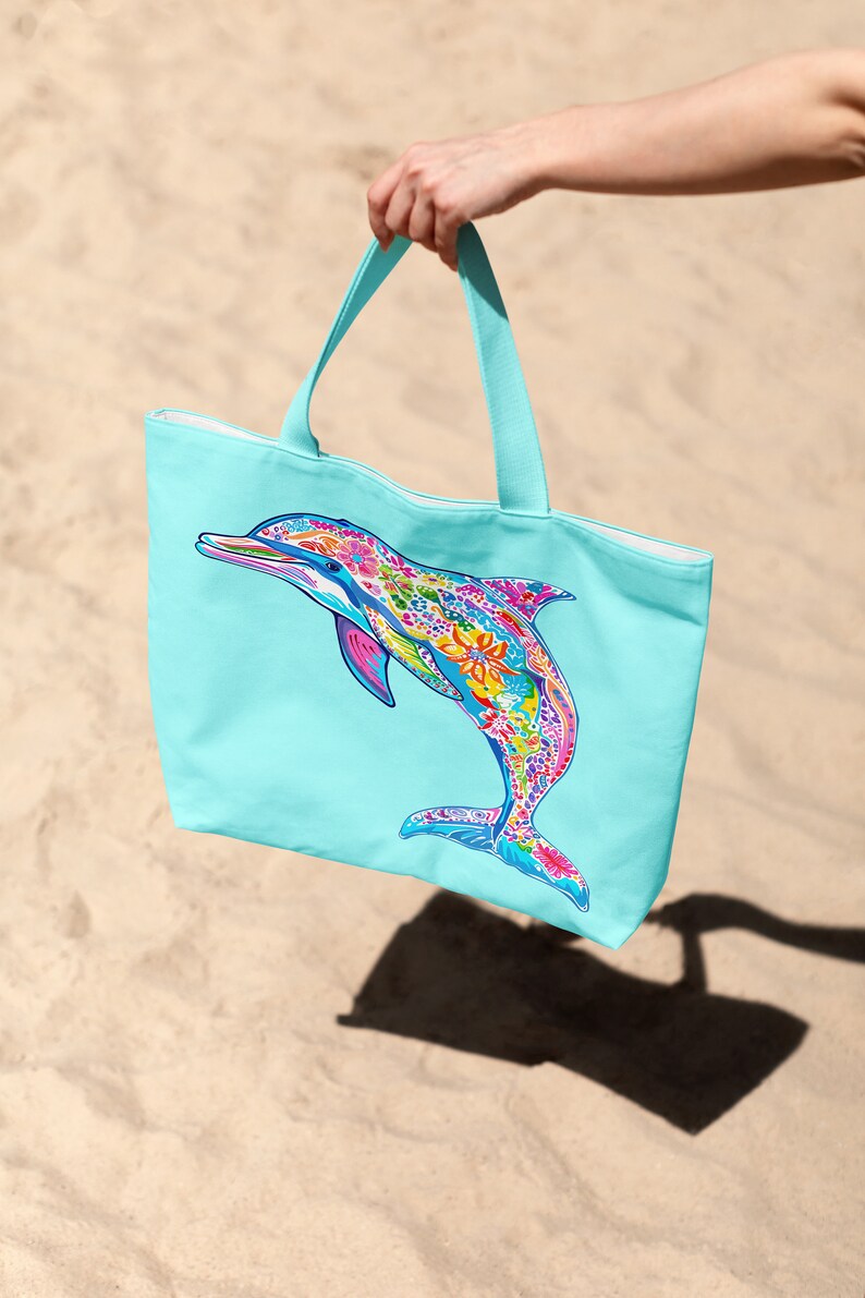 Preppy Dolphin Clip Art - Transparent Background in PNG - Floral, Beach ...