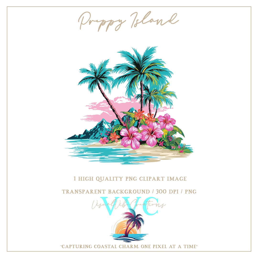 Preppy Island Clip Art - Transparent Background in PNG - Mountain ...