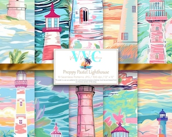 Classic Preppy Digital Paper 10 Seamless Floral Patterns for - Etsy