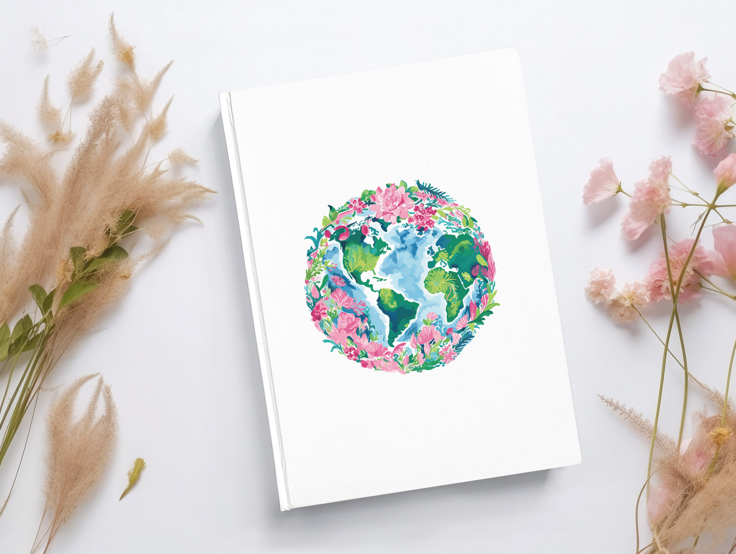 Preppy Inspired Earth Clipart Pack of 5 Transparent Background in SVG ...