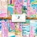 Tropical Sandcastle Digital Paper 10 Seamless Preppy Colorful - Etsy