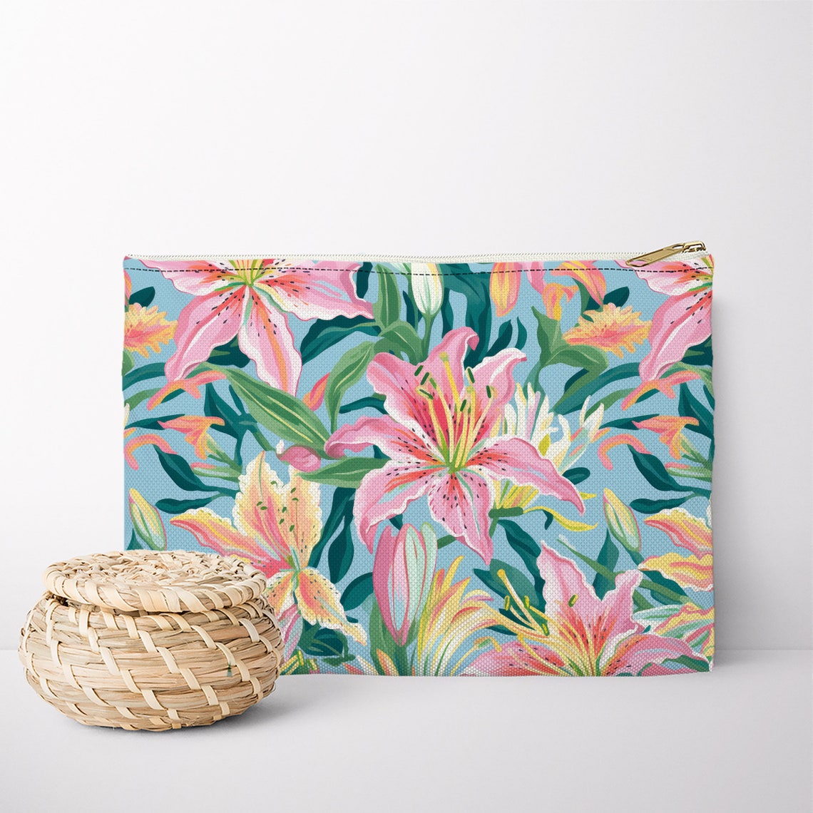 Preppy Lily Flower Digital Paper, 10 Seamless Patterns for Printable ...