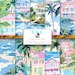 Vibrant Preppy Digital Paper, 10 Seamless Beach Patterns for Printable ...