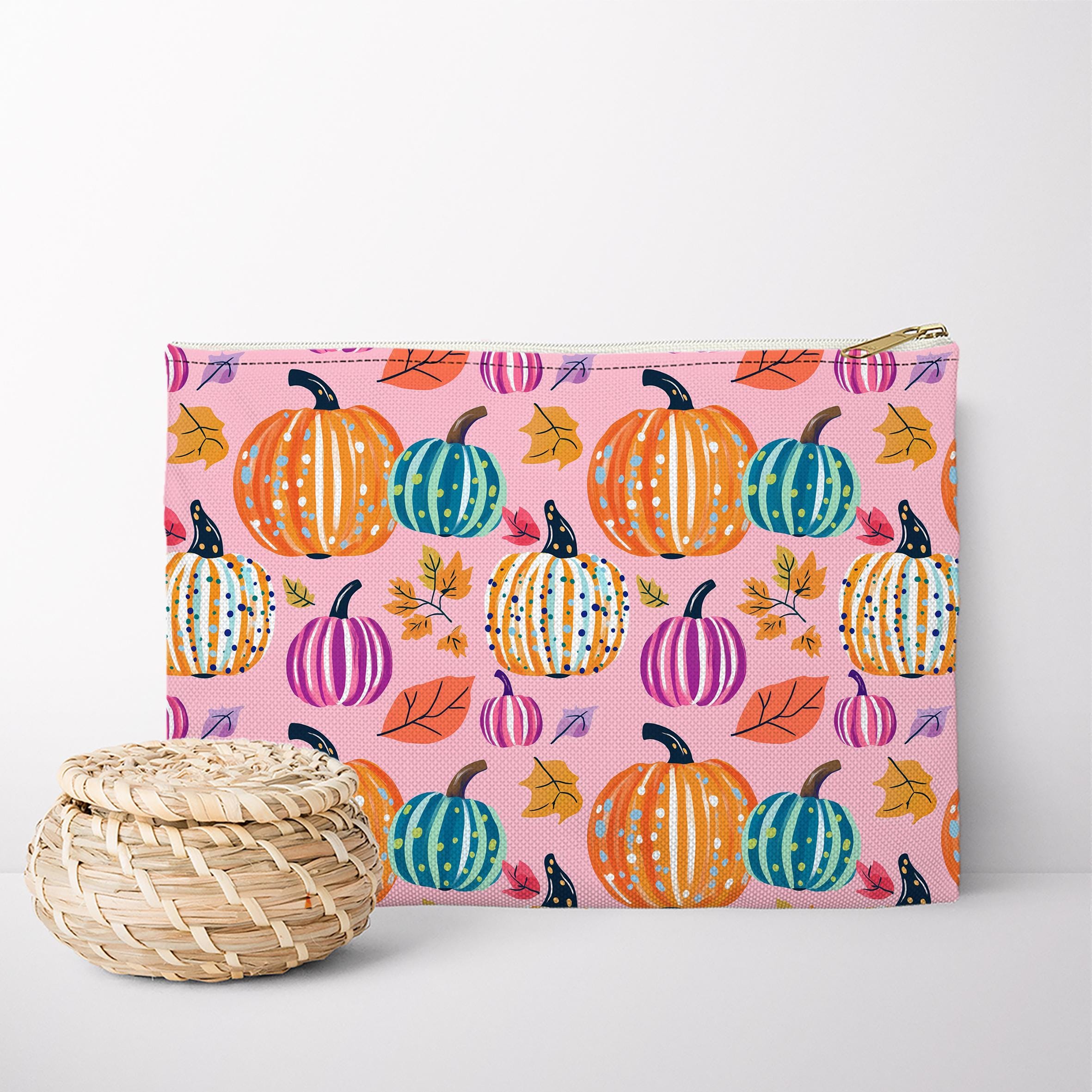 Preppy Painted Pumpkins, 1 Seamless Pattern, Pastel Fall Pumpkin ...