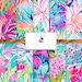 Preppy Beach Coral Digital Paper, 1 Seamless Tropical Pattern for ...