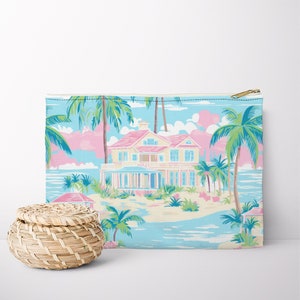 Preppy Beach House Digital Paper, 1 Seamless Tropical Pattern for ...