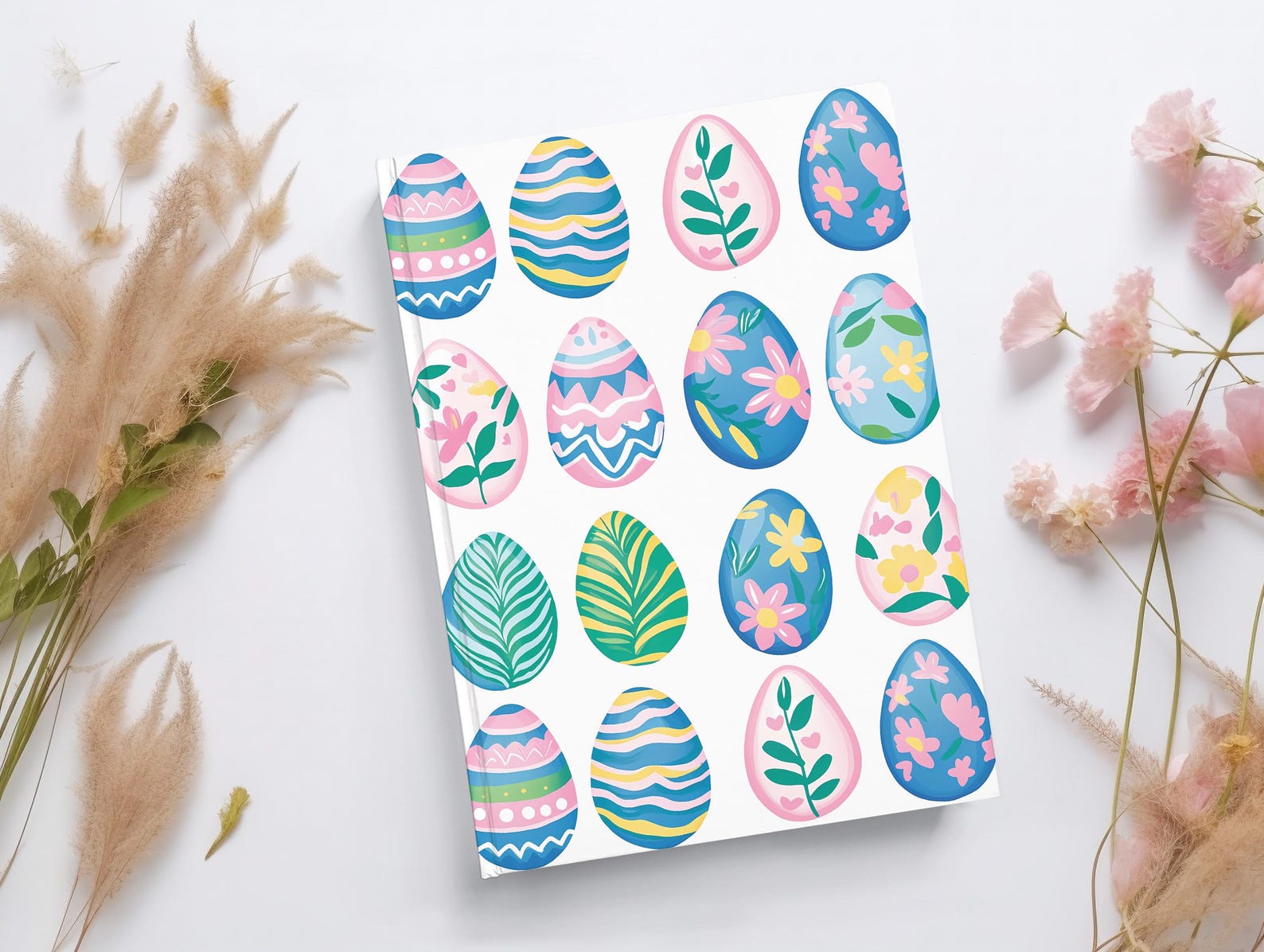 Preppy Easter Eggs Digital Paper, 1 Seamless Pattern for Printable ...