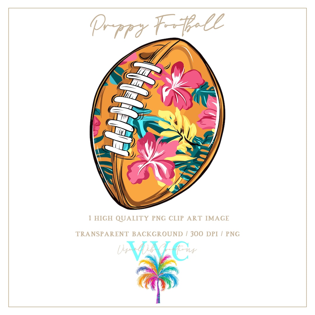 Preppy Football Clip Art - Transparent Background in PNG - Sports ...