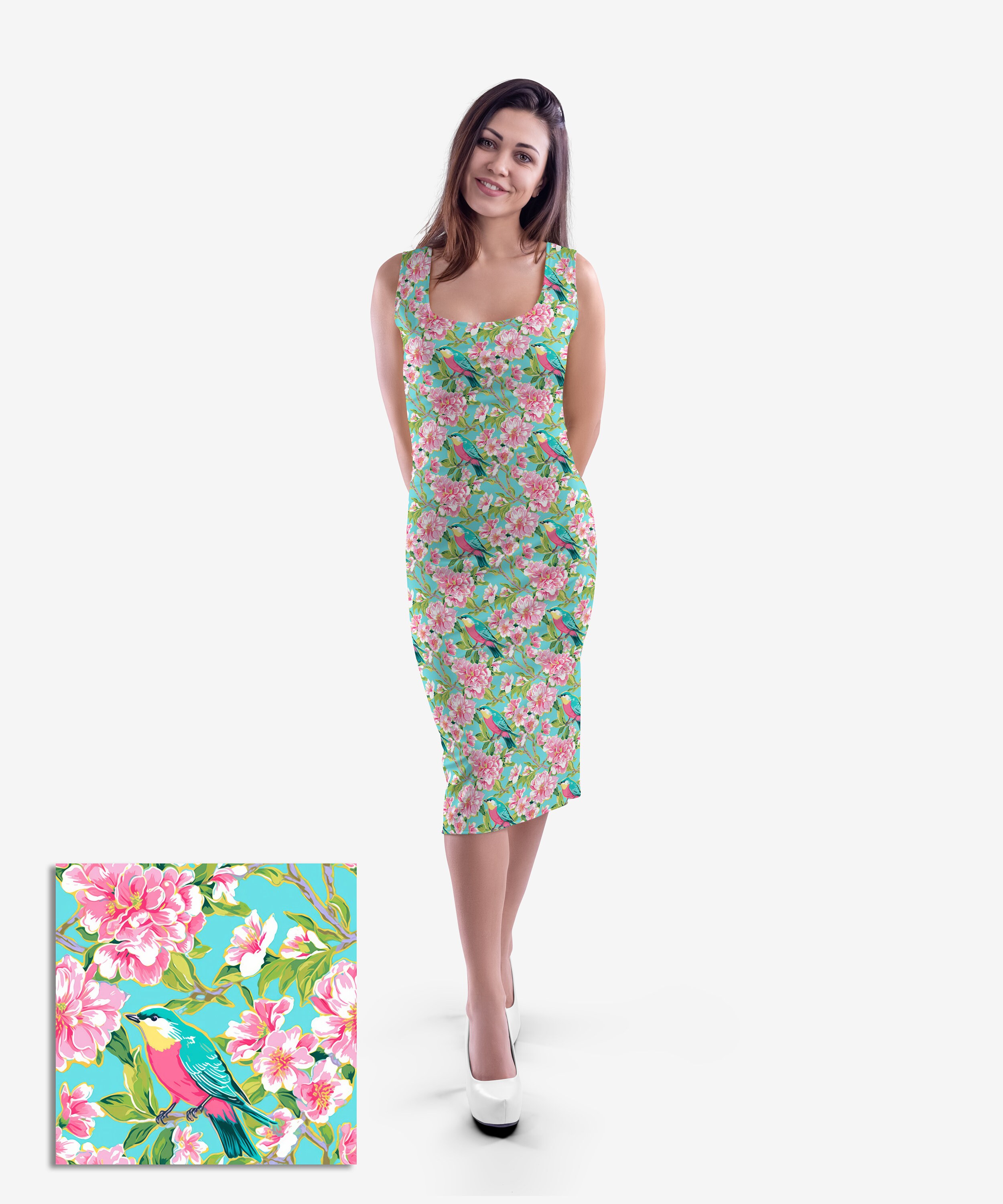 Preppy Birds Digital Paper, 10 Seamless Colorful Floral Patterns for ...