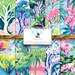 Preppy Trees Digital Paper, 10 Seamless Patterns for Printable ...