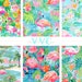 Preppy Flamingo Digital Paper 10 Seamless Floral Patterns for - Etsy