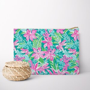 Preppy Pink & Teal Floral Digital Paper, 10 Seamless Flower Patterns ...