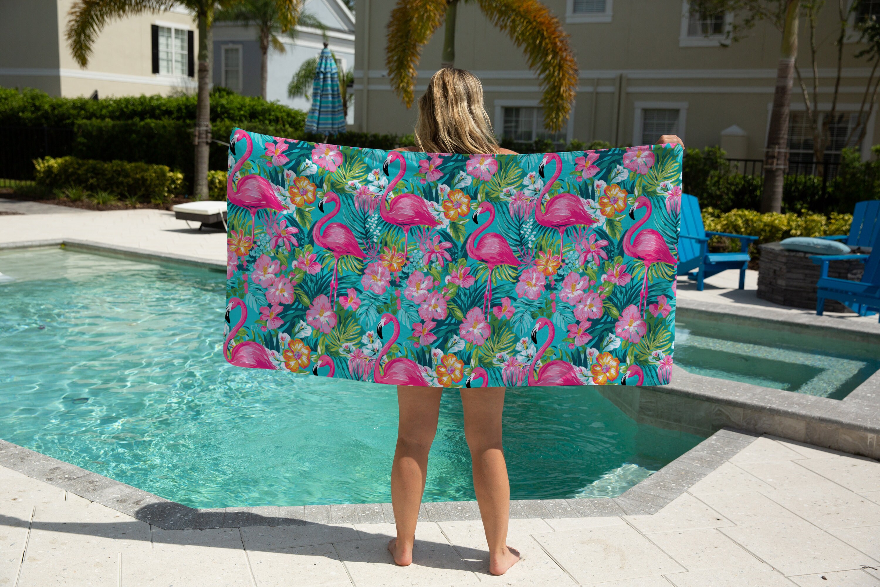 Preppy Tropical Flamingo Digital Paper, 1 Seamless Pattern for ...