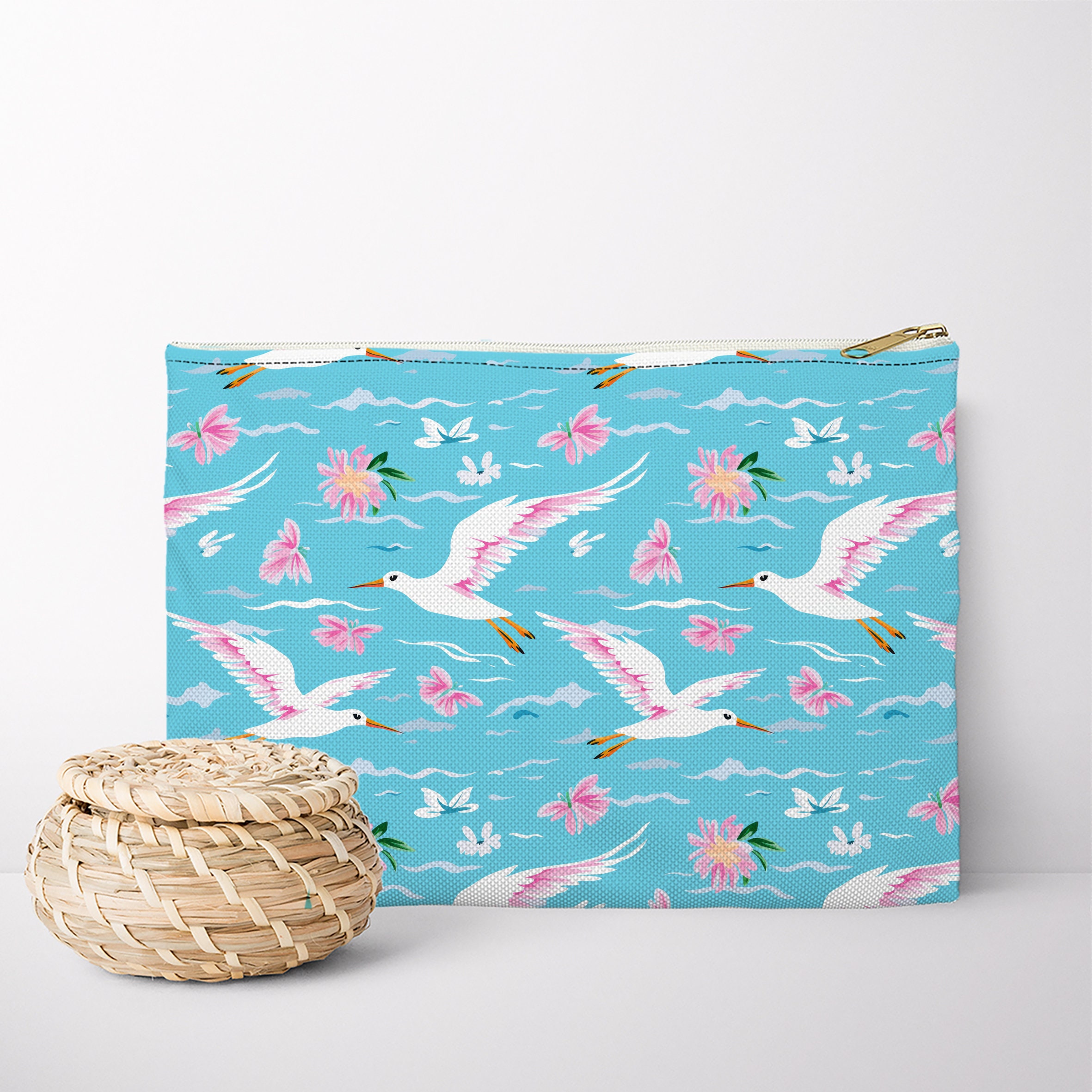 Preppy Flying Seagull Digital Paper, 1 Seamless Pattern for Scrapbook ...