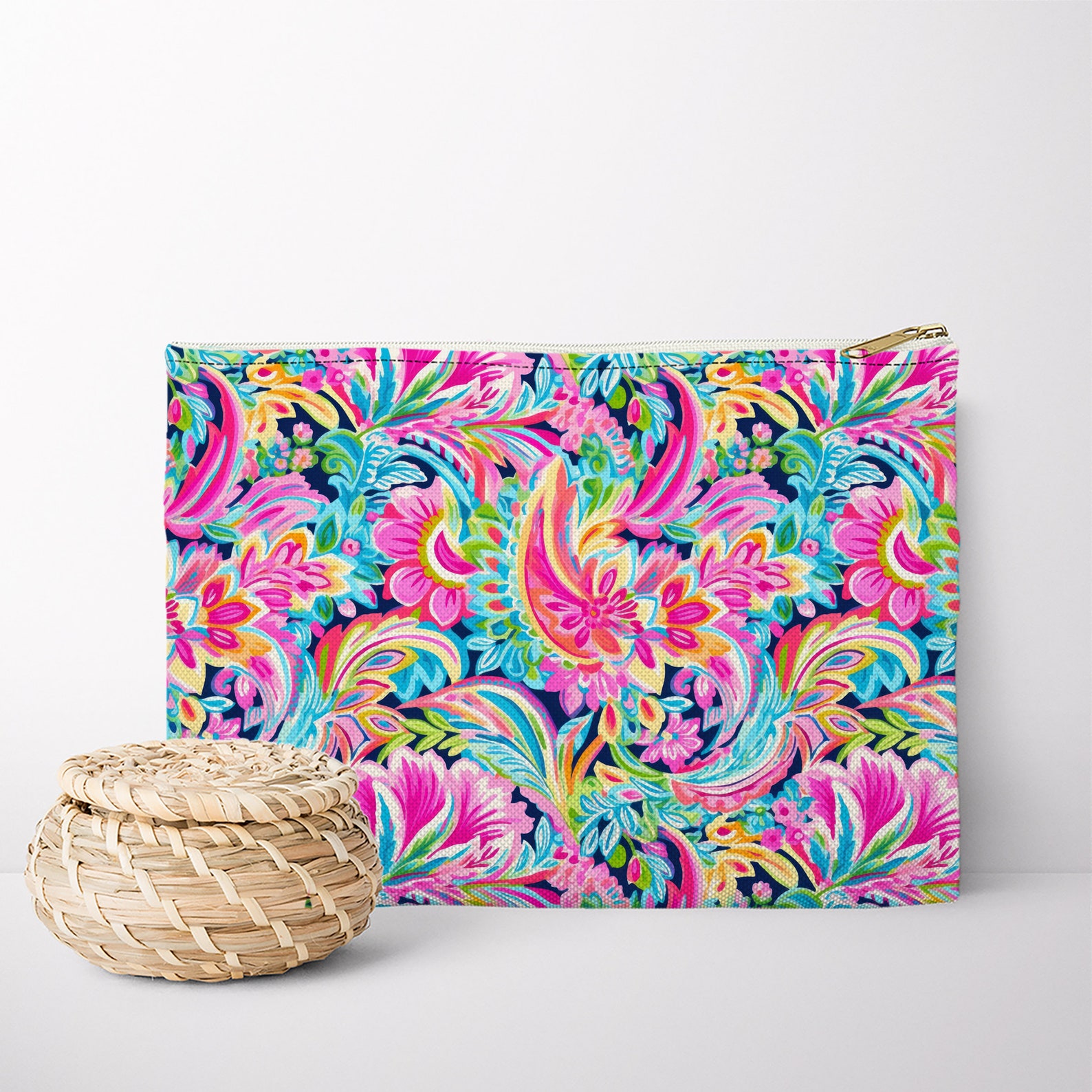 Preppy Inspired Paisley Pack #3 Digital Paper, 10 Seamless Patterns for ...