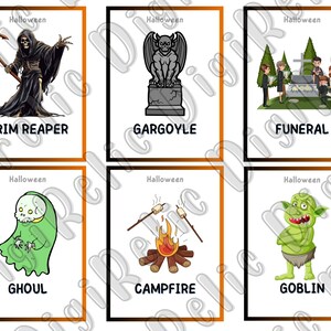 121 Halloween Cards, Montessori Flash Cards, Pre-school Cards ...