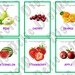105 Fruit and Vegetables Cards, Montessori Flash Cards, Pre-school ...
