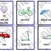 25 Transportation Flash Cards, Montessori Flash Cards, Antonyms, School ...
