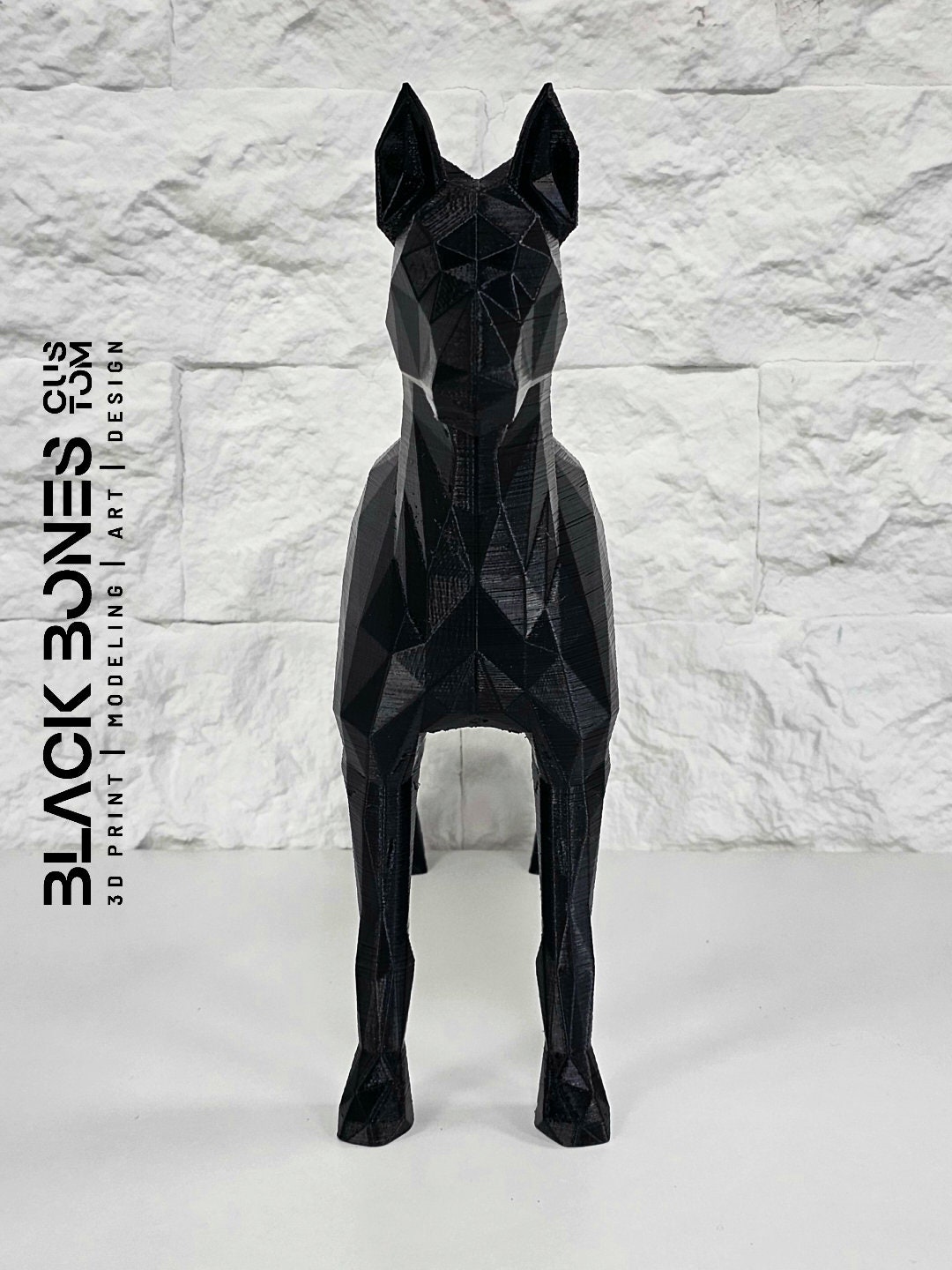 Low Poly Doberman | Dog Figure | Sculpture | 3D Print | Gift - Etsy