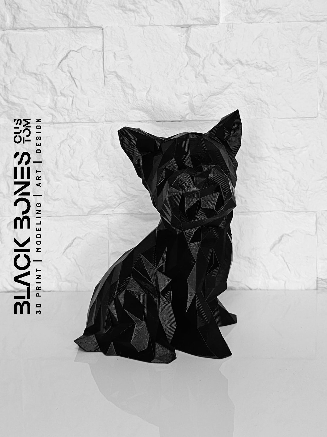 Low Poly Yorkshire Dog Figure Sculpture 3D Printing Gift - Etsy