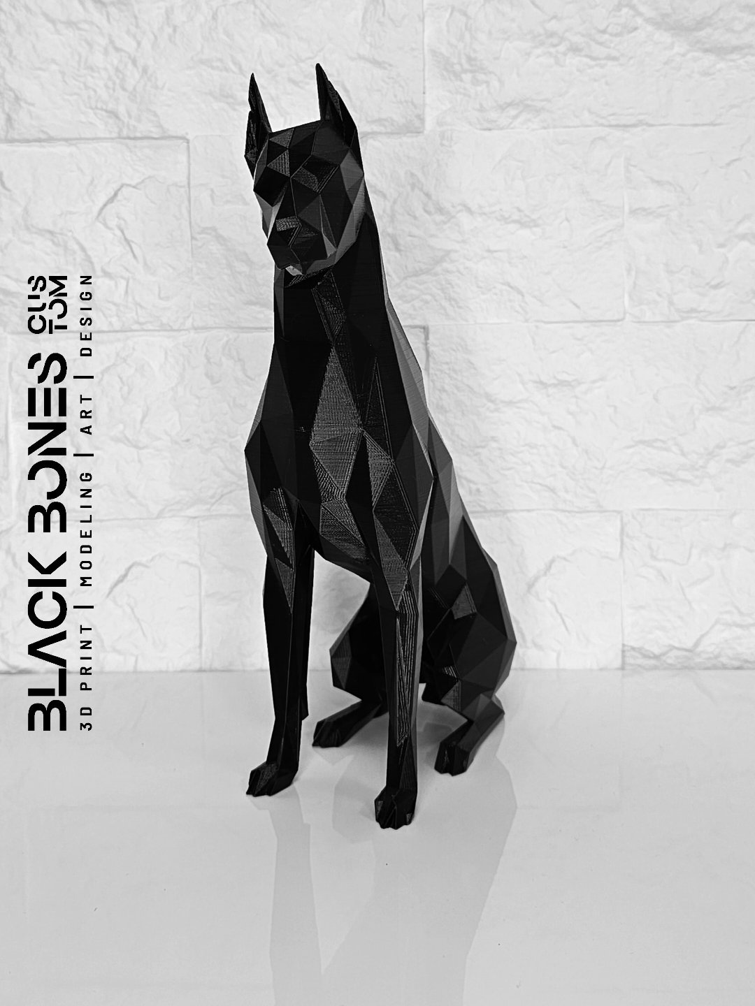 Low Poly Doberman | Dog Figure | Sculpture | 3D Print | Gift - Etsy
