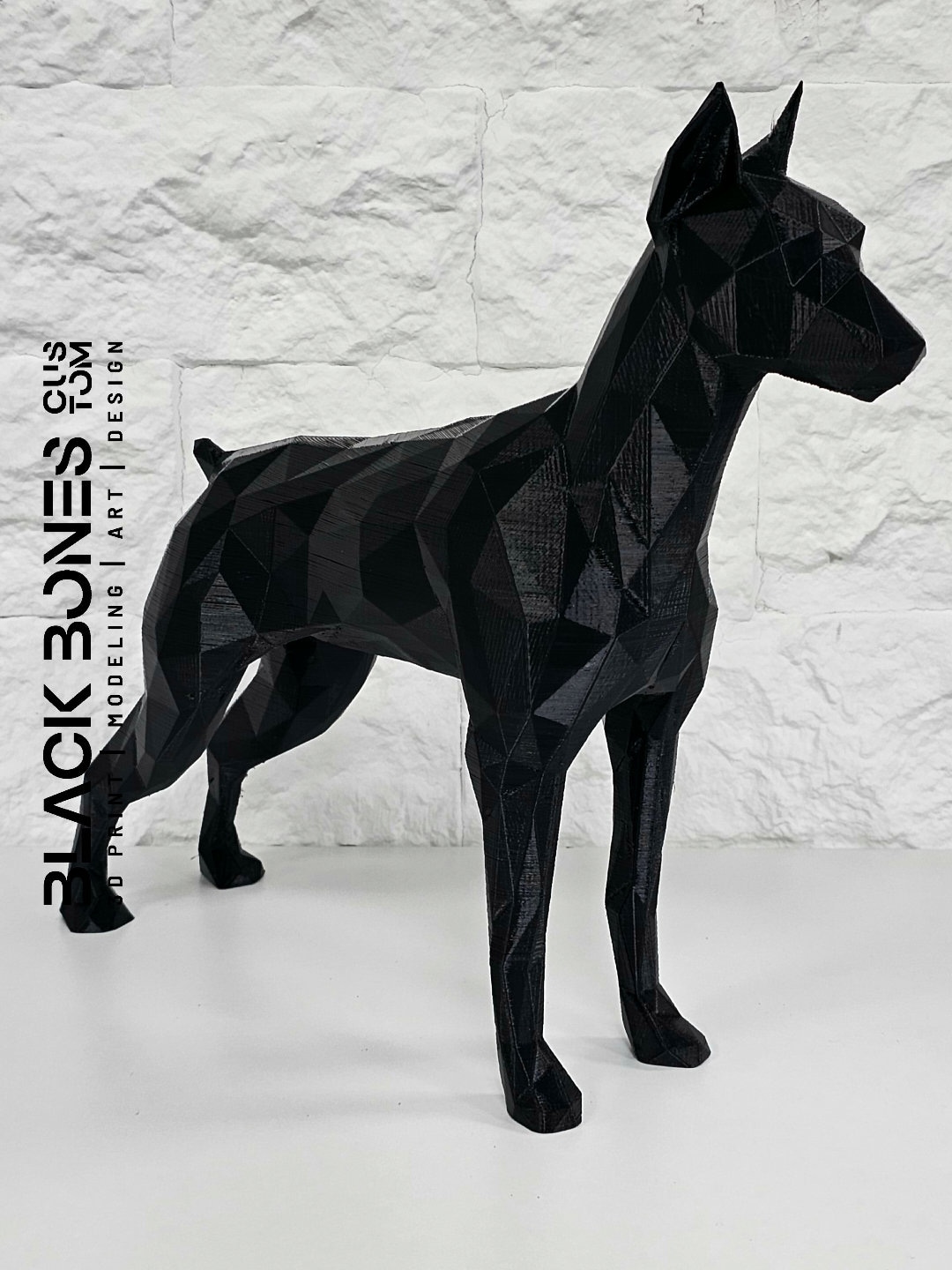 Low Poly Doberman | Dog Figure | Sculpture | 3D Print | Gift - Etsy